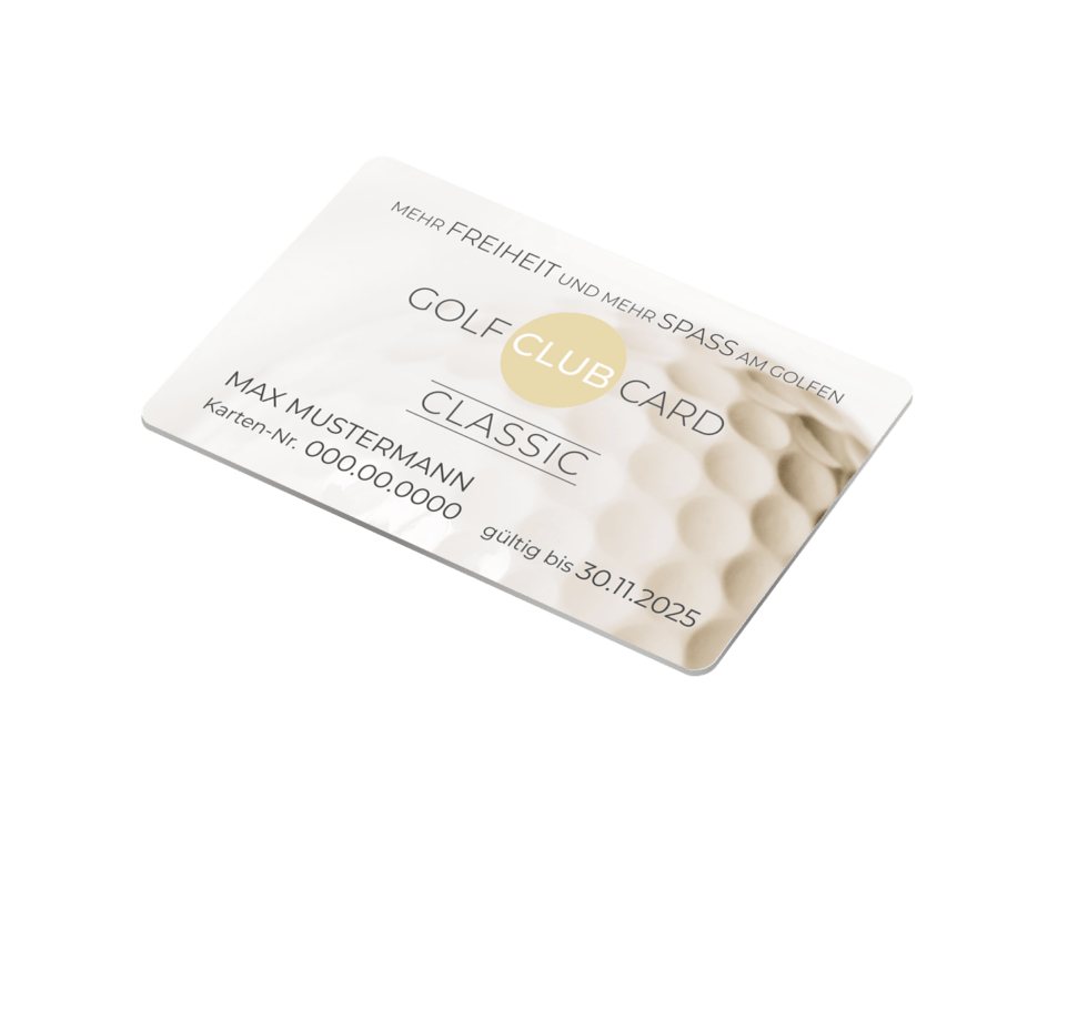 Golf Club Card | Mehr Freiheit und mehr Spass am Golfen